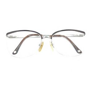 Versace | Accessories | Versace 188 1287 Brown Silver Metal Half Rim ...